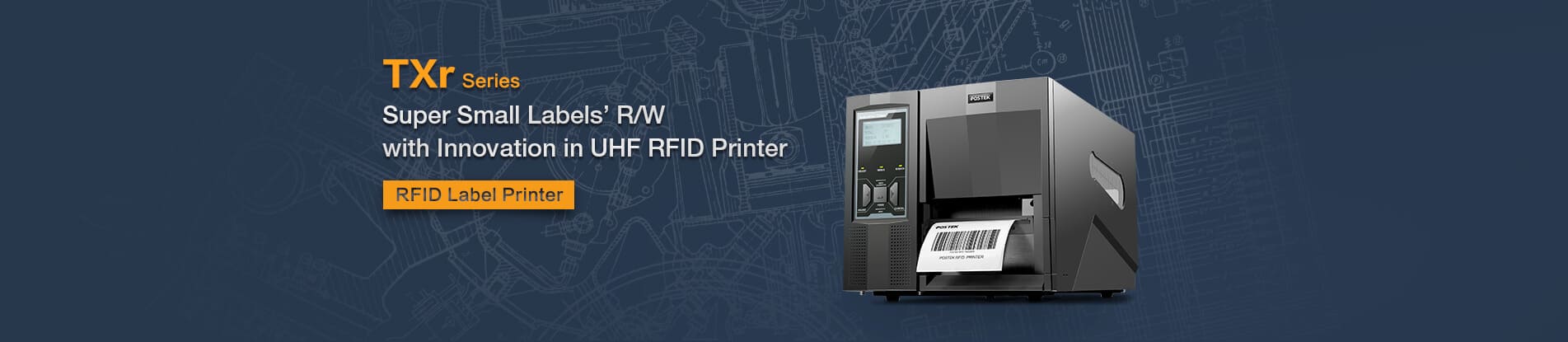 Postek - EM210 Desktop Printer, RFID Printers, Industrial Barcode Printer